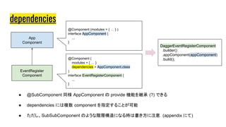 Tips of dagger2 (@SubComponent vs dependencies) | PDF | Web Development ...
