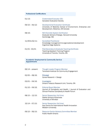 Cameron Norman Current Curriculum Vitae (2017) | PDF