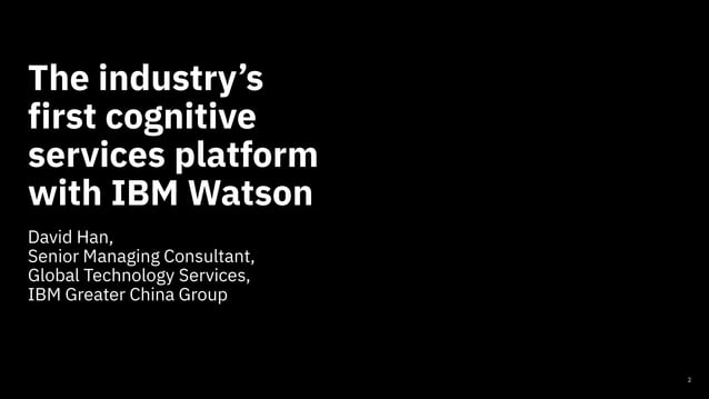Elevating IT Operations & Management with IBM Watson | PPT