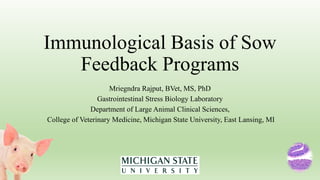 Dr. Mrigendra Rajput - Immunological Basis of Sow Feedback Programs | PPT