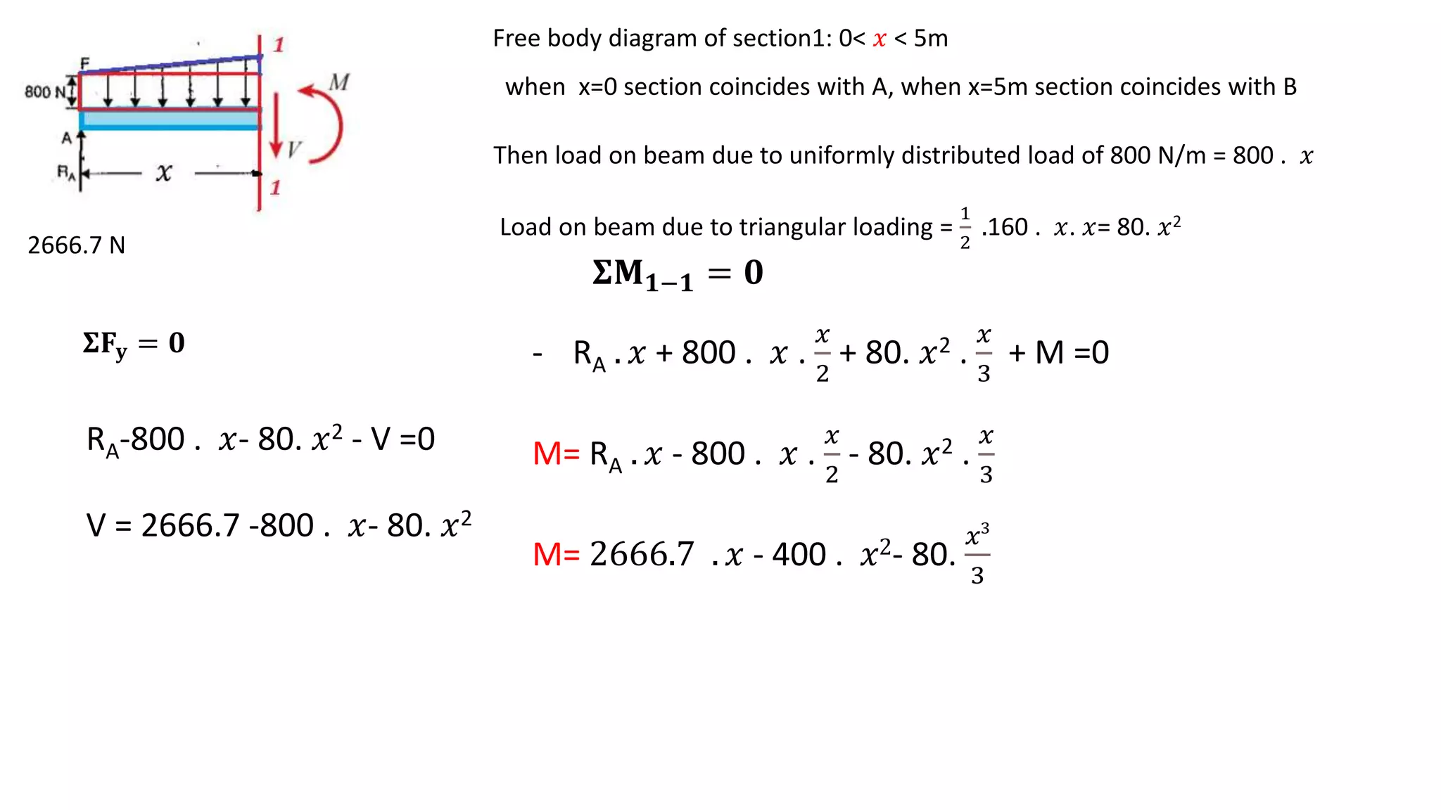 Problems on simply supported beams (udl , uvl and couple) | PPTX