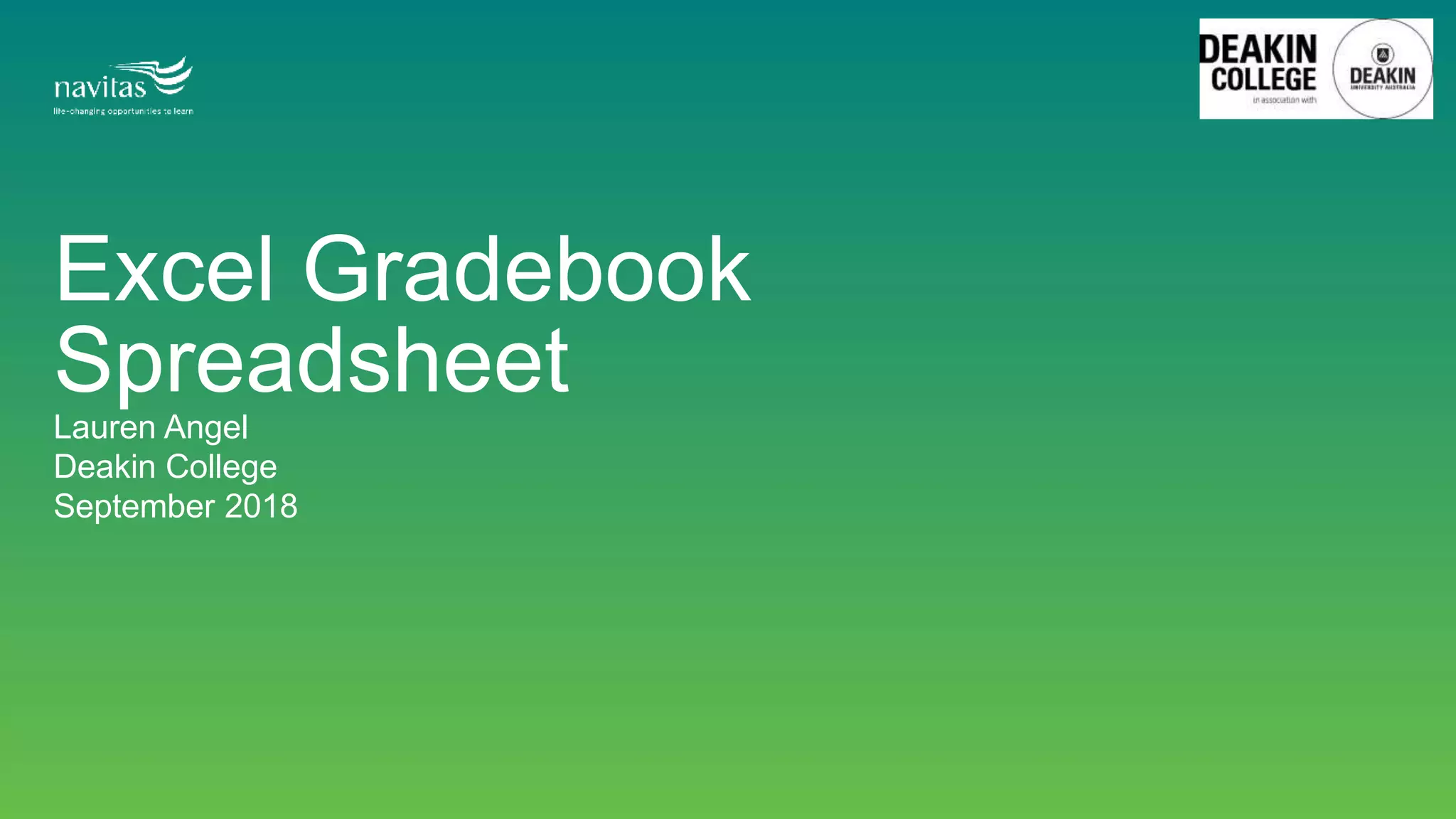 Excel gradebook spreadsheet: Making it easy to record student grades | PPT