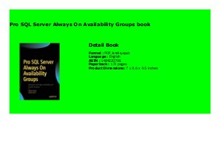 Pro SQL Server Always On Availability Groups book 219