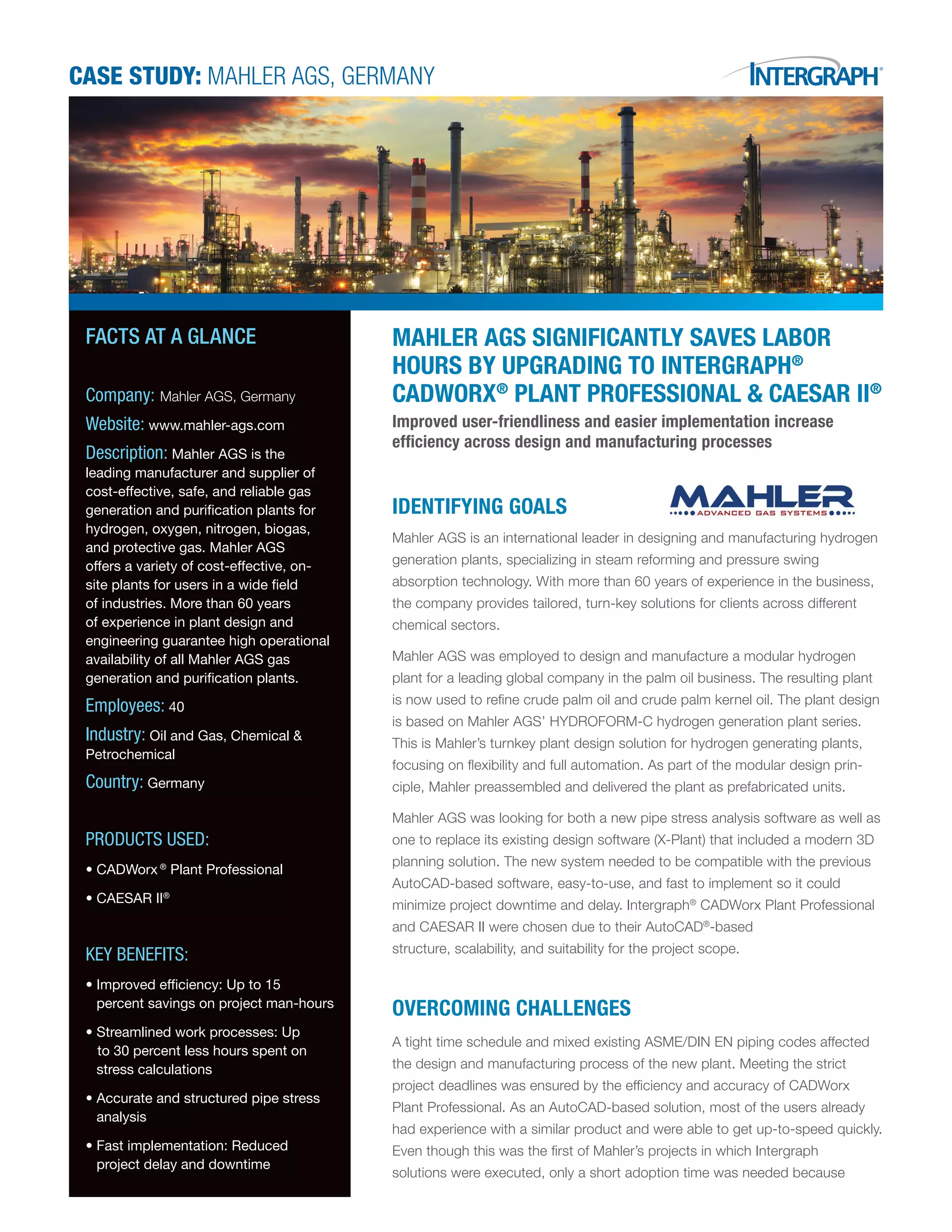 CaseStudy_Mahler_CADWorx_CAESARII | PDF | Business Utilities | Business