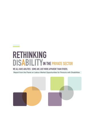 PANEL REPORT Rethinking Disability | PDF
