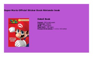 Super Mario Official Sticker Book Nintendo book 714
