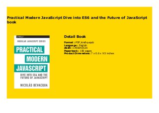 Practical Modern JavaScript Dive into ES6 and the Future of JavaScript book 845