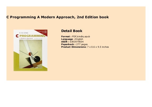 C Programming A Modern Approach Epub