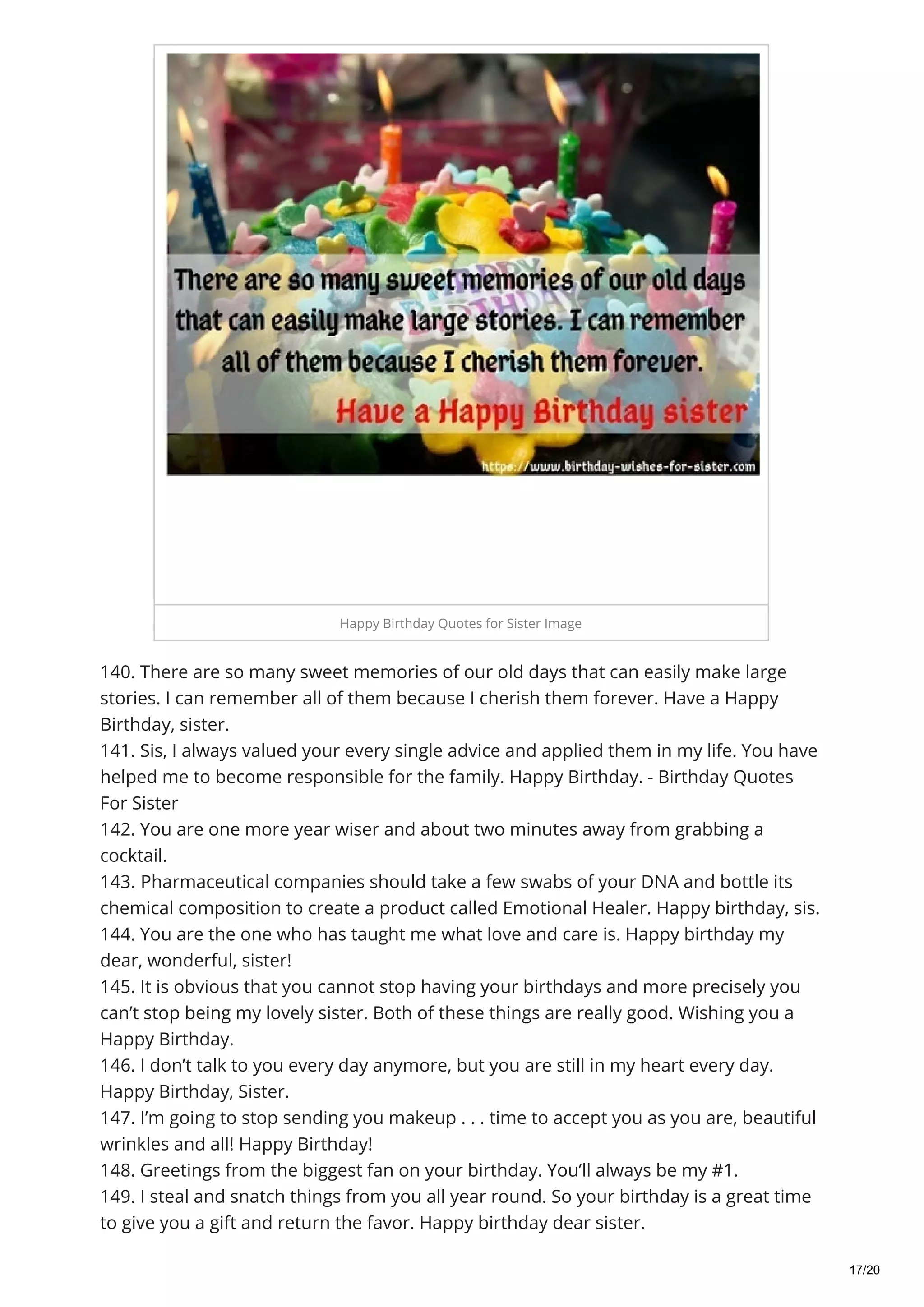 170 + Beautiful happy birthday quotes for sister, Your sister will love ...