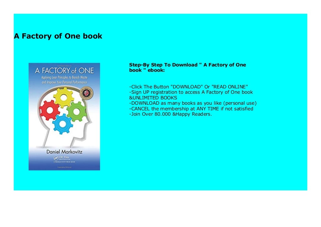 A Factory of One book 449