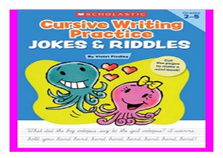 Cursive Writing Practice Jokes Riddles book 545