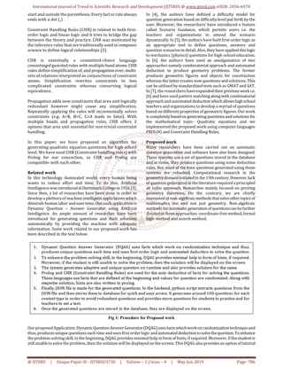 Dynamic Question Answer Generator An Enhanced Approach to Question Generation | PDF ...