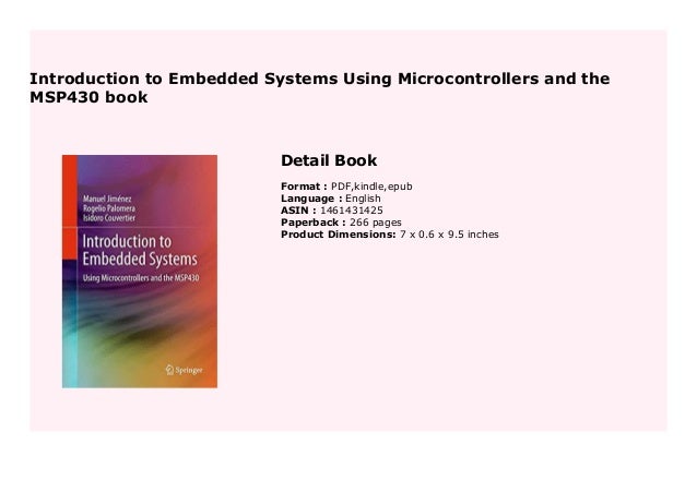 Introduction To Embedded Systems Using Microcontrollers And The Msp430