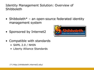 Health Identity Management & Role-Based Access Control in a Federated NHIN - e-Auth Phase 3 | PPT