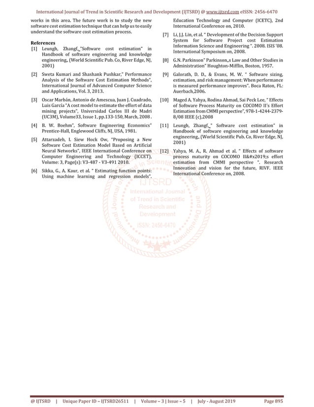 Review On Algorithmic And Non Algorithmic Software Cost Estimation Techniques Pdf