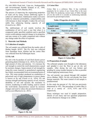 Soil Stabilization using Fly Ash and Cotton Fiber | PDF