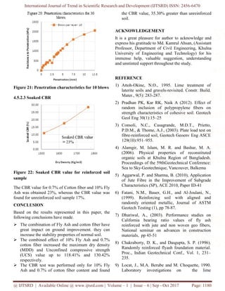 Soil Stabilization using Fly Ash and Cotton Fiber | PDF