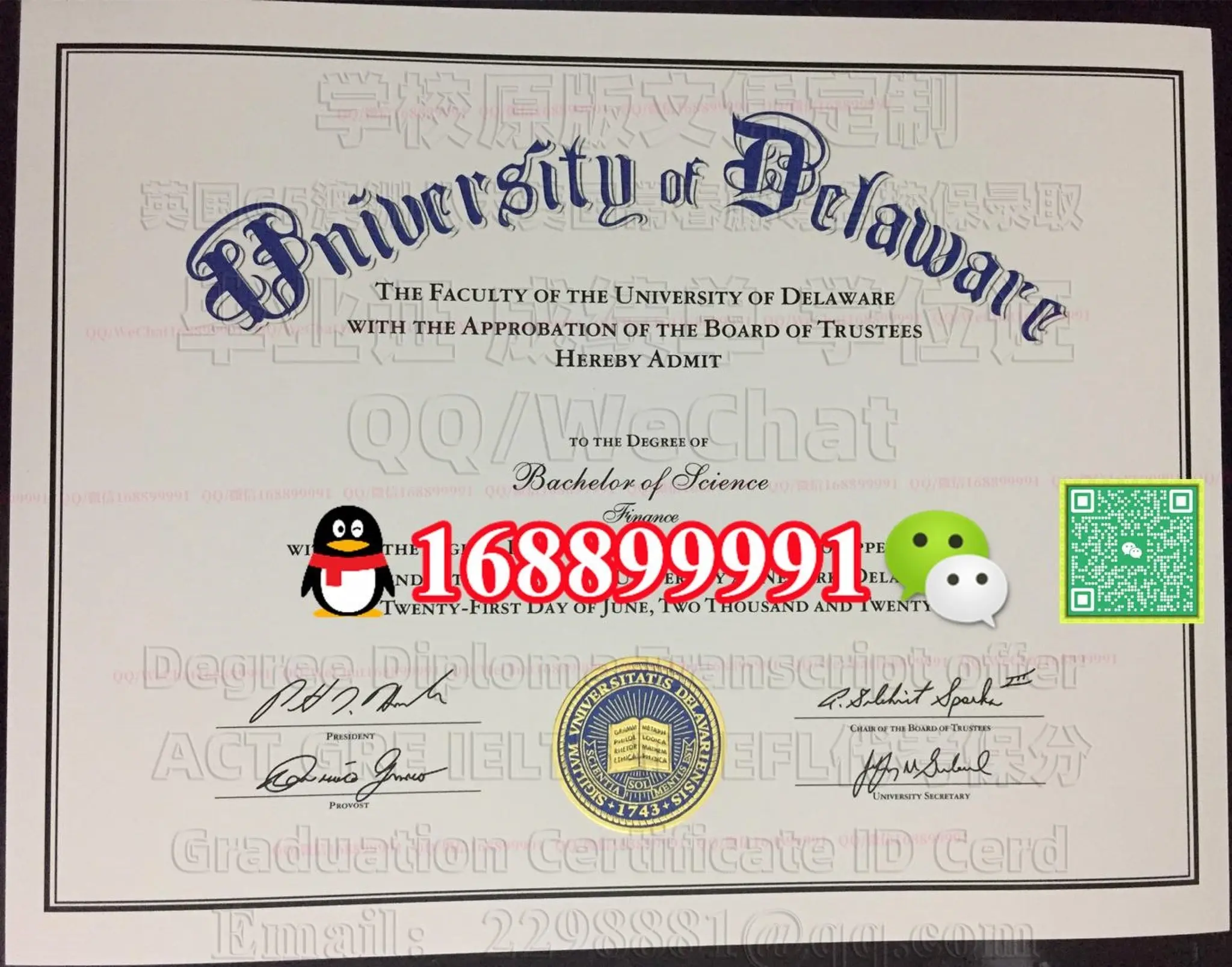 University of Delaware degree offer diploma Transcrip | PDF ...