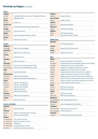 APM Terminals Fact Sheet Q3 2017 | PDF | Africa Travel | Travel Locations