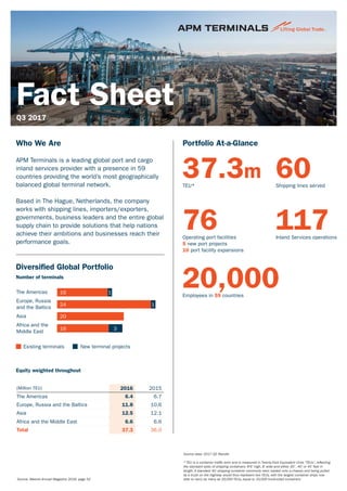 APM Terminals Fact Sheet Q3 2017 | PDF