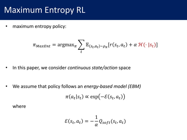 Reinforcement Learning with Deep Energy-Based Policies | PPT