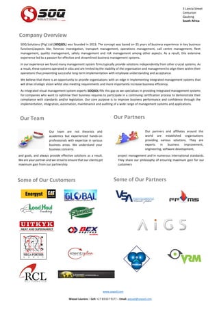 SOQSOL Brochure | PDF