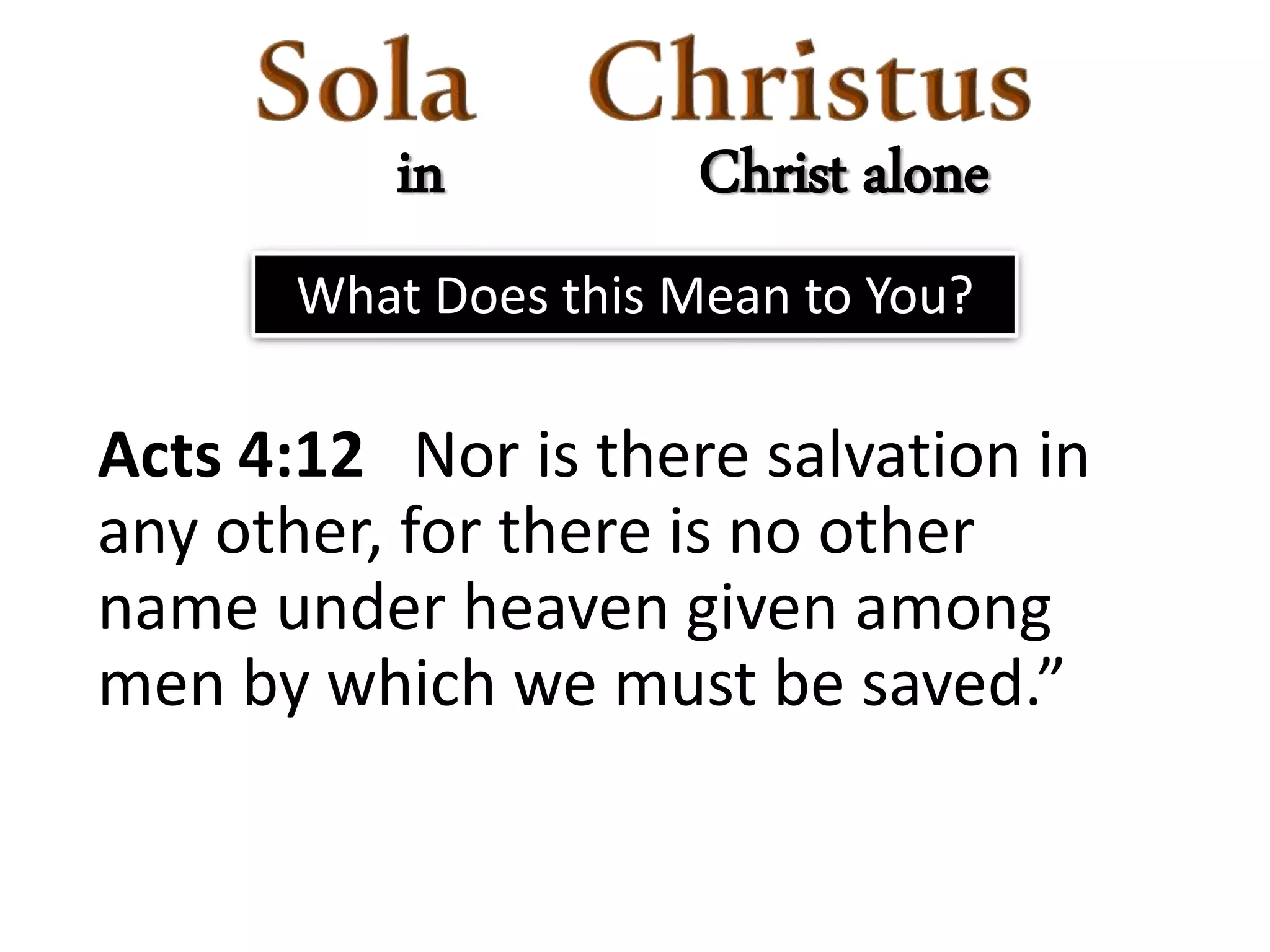 The Five Solas of the Reformation | PPTX