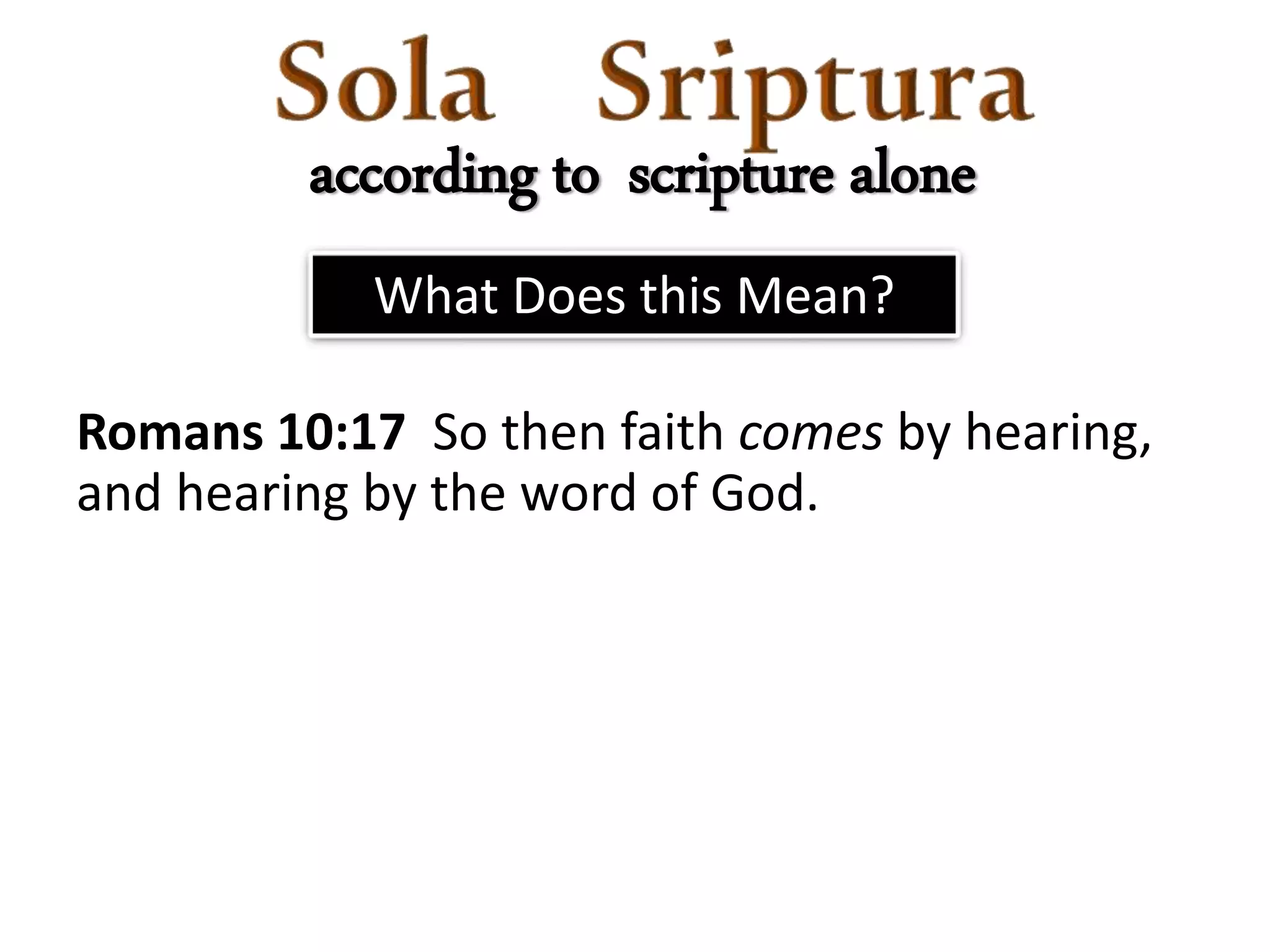 The Five Solas of the Reformation | PPTX