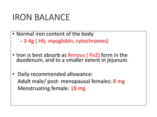 Iron Deficiency Anemia And Classification of Anaemia | PPTX | Blood ...