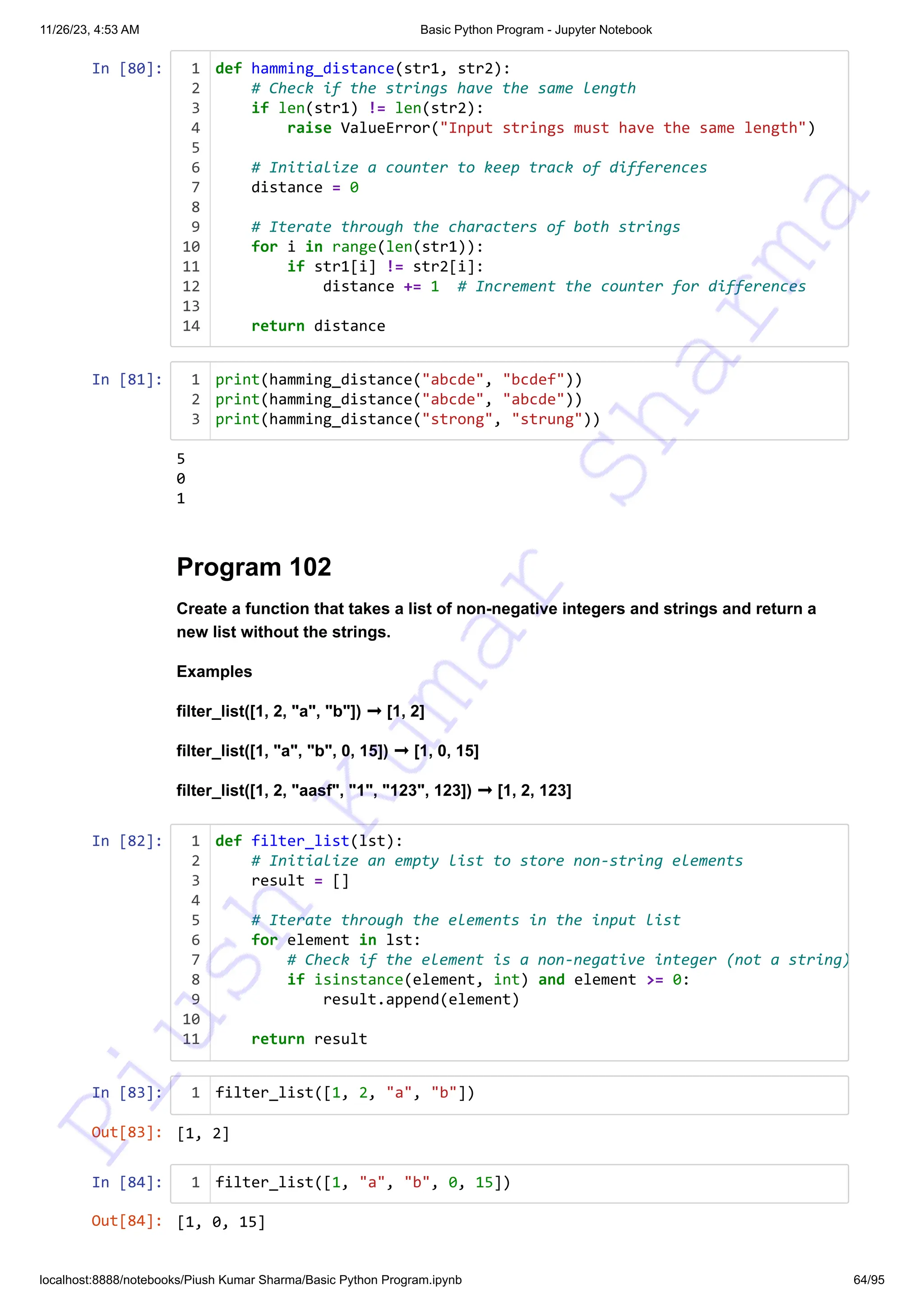 140+ Basic Python Programs This resource can assist you in preparing for your interview | PDF