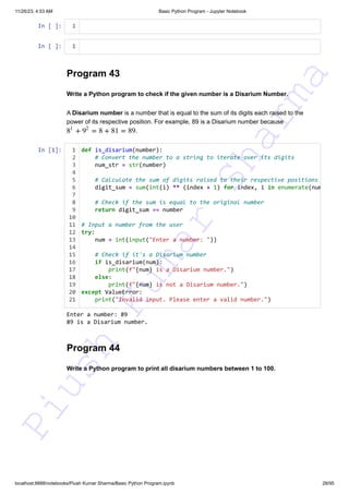 140+ Basic Python Programs This resource can assist you in preparing ...