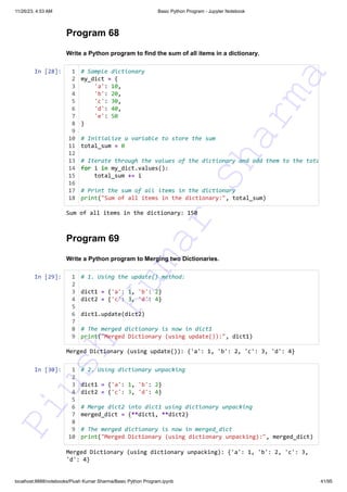 140+ Basic Python Programs This resource can assist you in preparing ...
