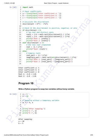 140+ Basic Python Programs This resource can assist you in preparing for your interview | PDF