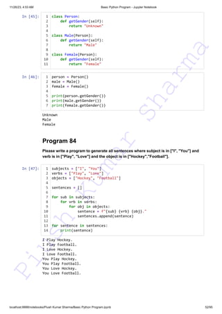 140+ Basic Python Programs This resource can assist you in preparing ...