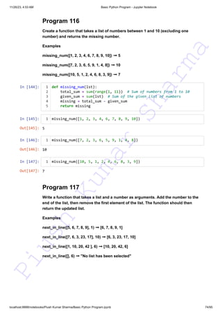 140+ Basic Python Programs This resource can assist you in preparing ...