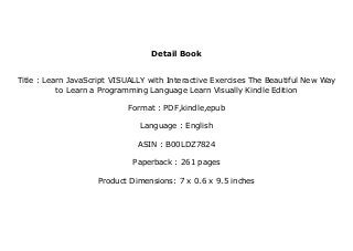 Learn JavaScript VISUALLY with Interactive Exercises The Beautiful New ...