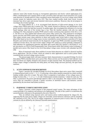 Faults Diagnosis in Five-Level Three-Phase Shunt Active Power Filter | PDF