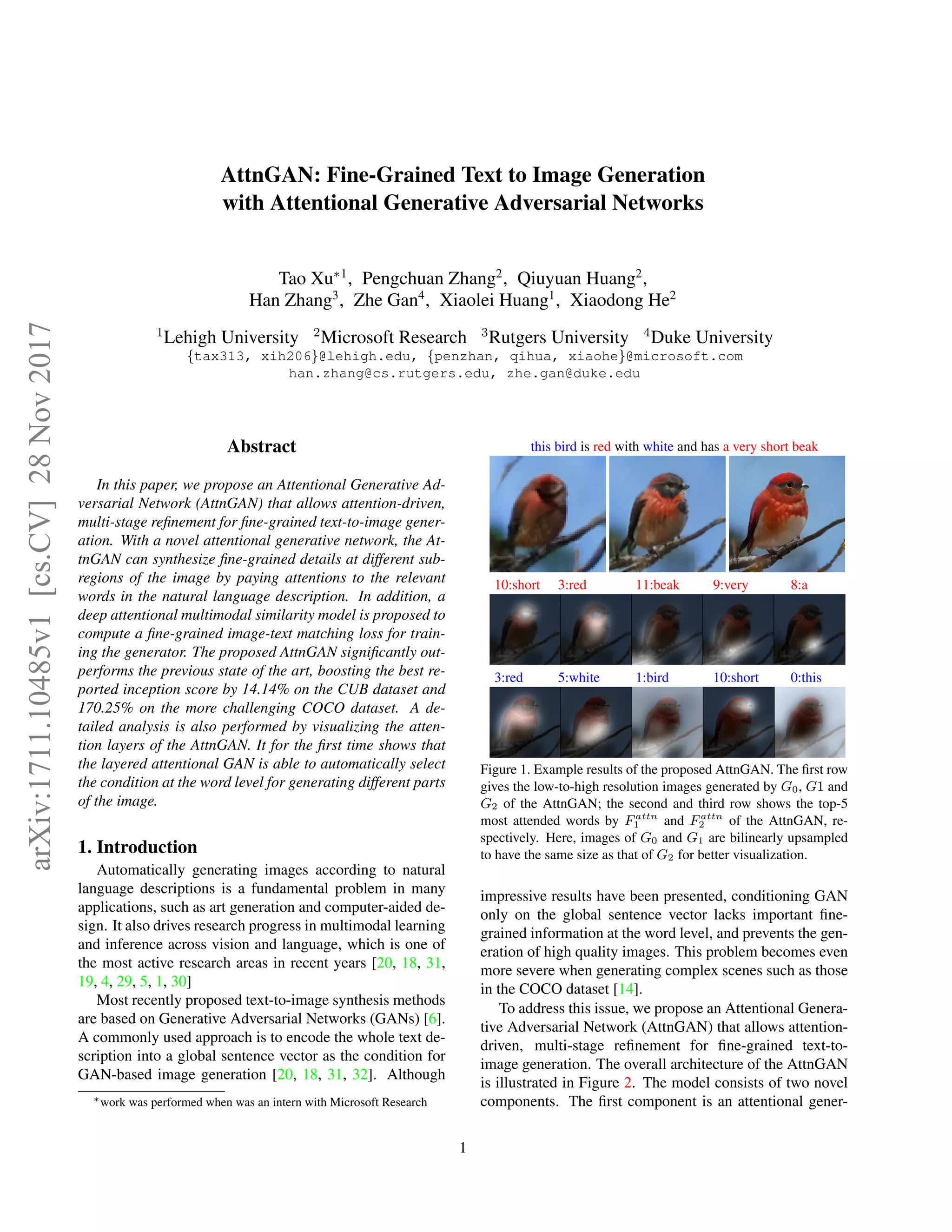 AttnGAN: Fine-Grained Text to Image Generation with Attentional Generative Adversarial Networks ...