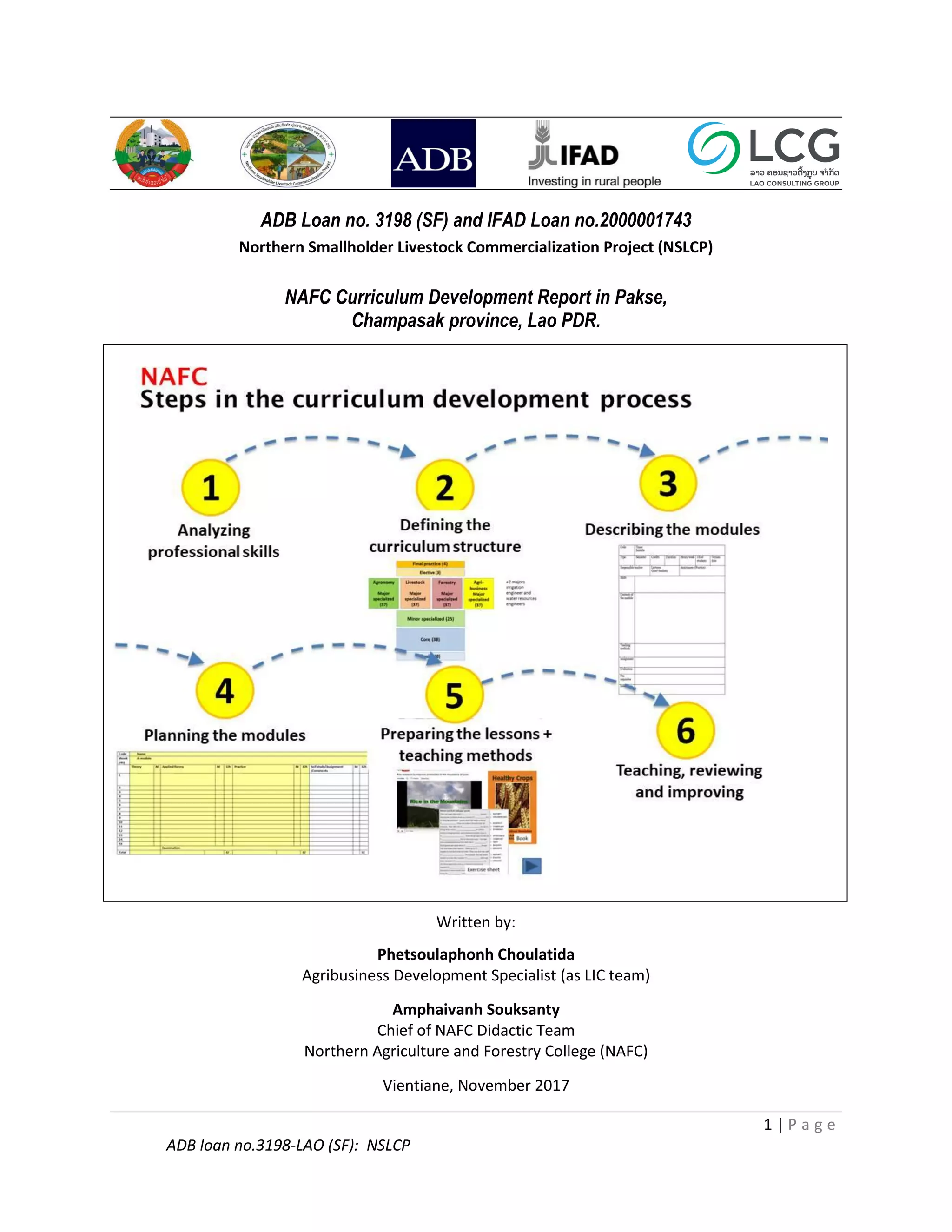 171115 nafc curriculum development report in pakse | PDF