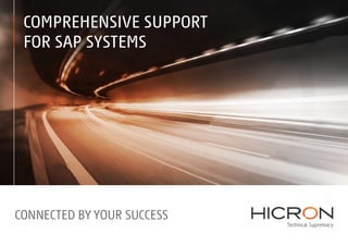 Comprehensive Support for SAP Systems | PDF