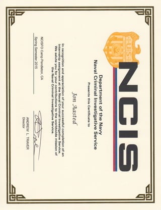NCIS Certificate | PDF