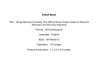 Nmap Network Scanning The Official Nmap Project Guide to Network ...