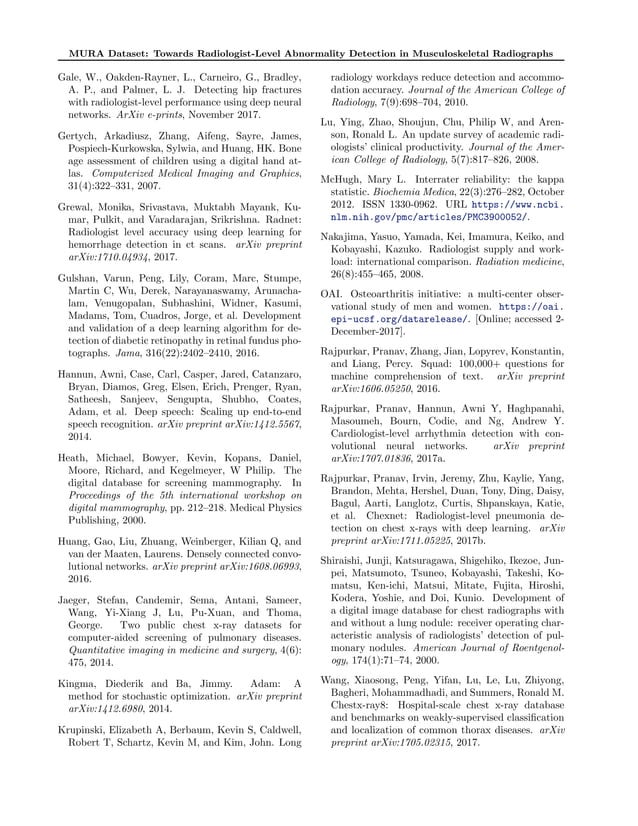 Mura Dataset Towards Radiologist Level Abnormality Detection In Musculoskeletal Radiographs Pdf