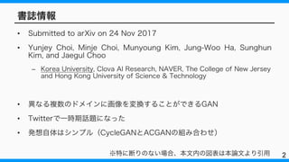 [DL輪読会]StarGAN: Unified Generative Adversarial Networks for Multi-Domain Image-to-Image ...