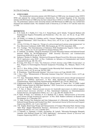 Microstrip antenna with DGS based on CSRR array for WiMAX applications ...
