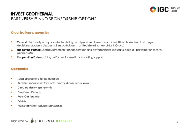 IGC Turkey 2018 - Sponsorship Information English - | PPT