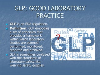 GLP Good Laboratory Practices Presentati | PPT