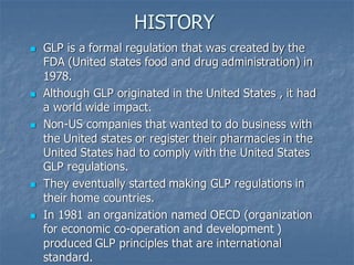 GLP Good Laboratory Practices Presentati | PPT