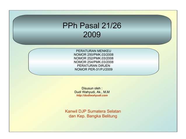 Slide PPh Pasal 21 | PPT