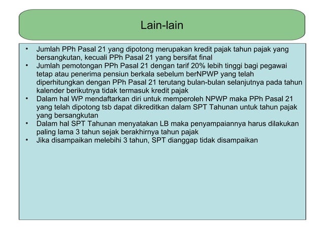 Slide PPh Pasal 21 | PPT